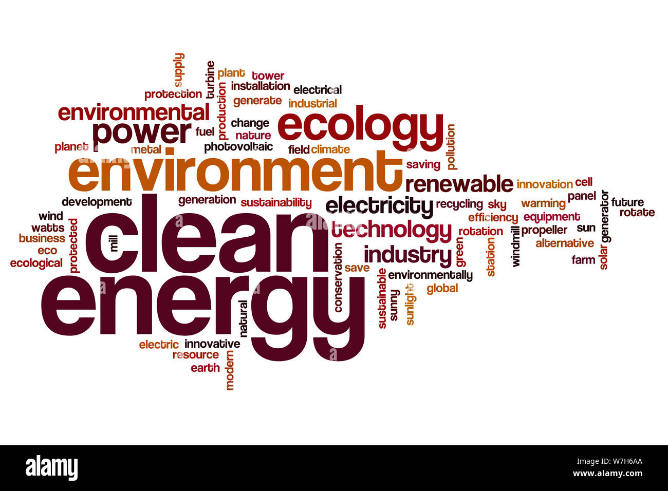 Clean energy word cloud concept Stock Photo - Alamy