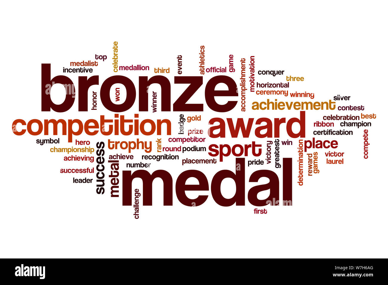 Bronze medal word cloud concept Stock Photo - Alamy