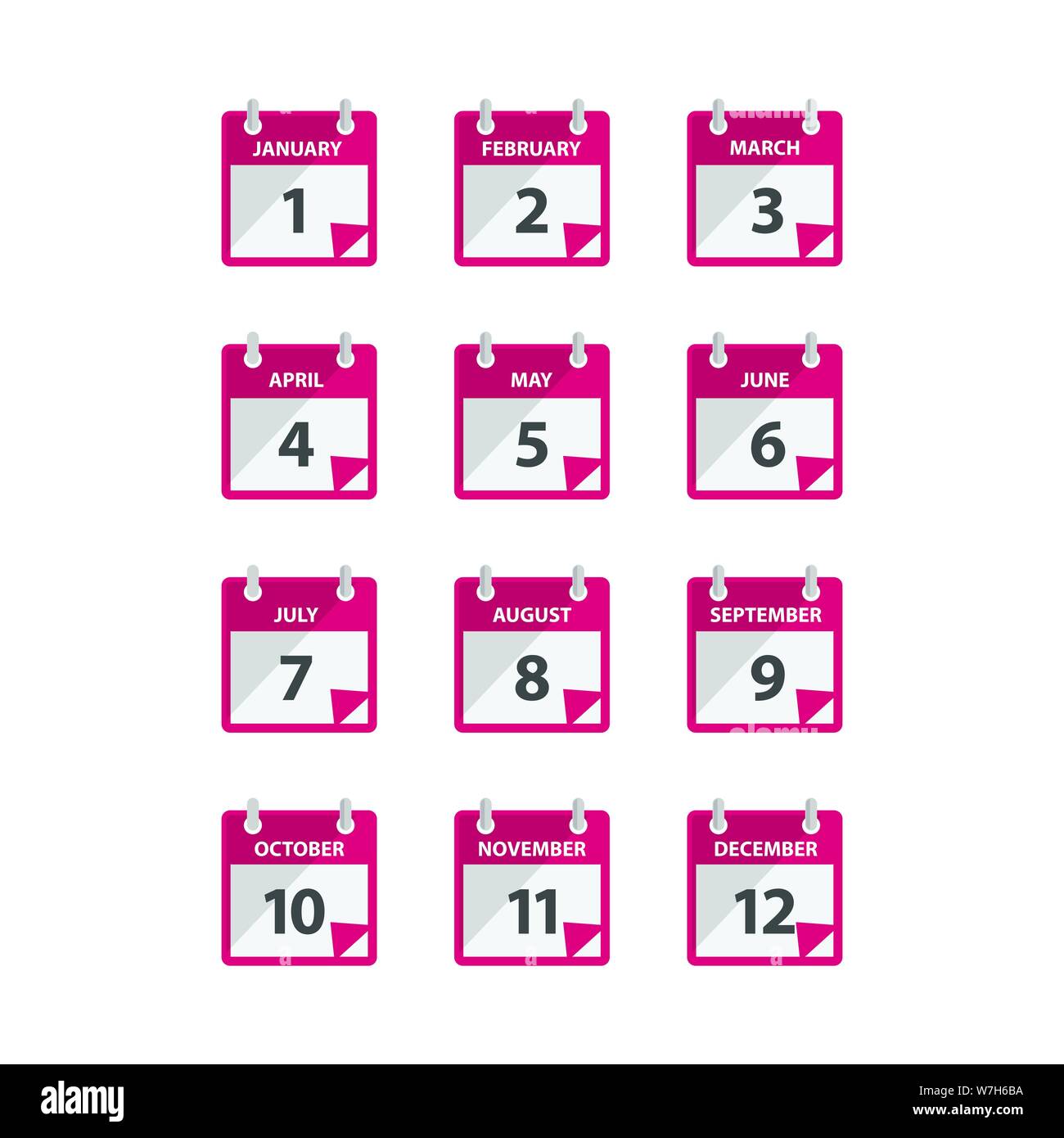 A month Calendar icon vector in modern flat style for web, graphic and ...