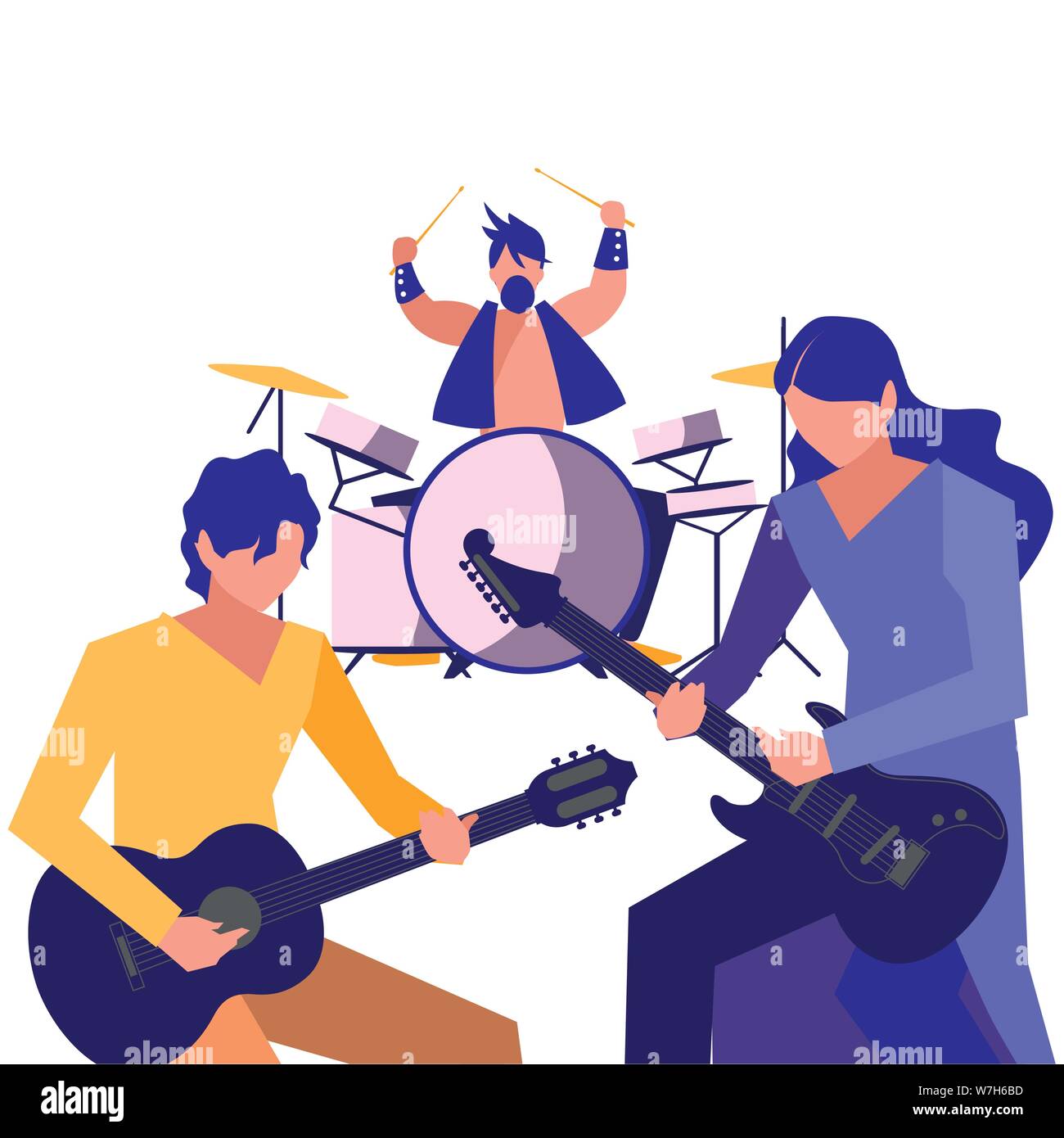 band people musicians concert event design vector illustration Stock ...