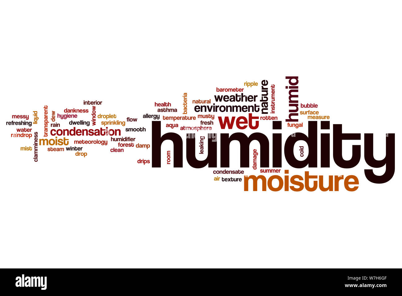 Humidity word cloud concept Stock Photo - Alamy