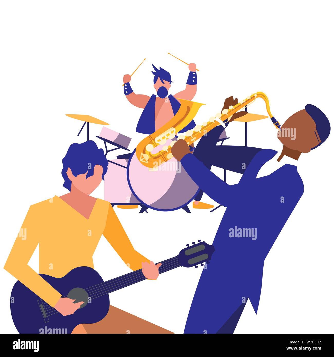 band people musicians concert event design vector illustration Stock ...