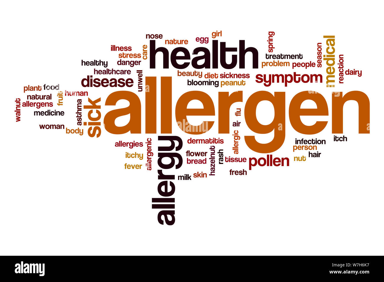 Allergen word cloud concept Stock Photo - Alamy
