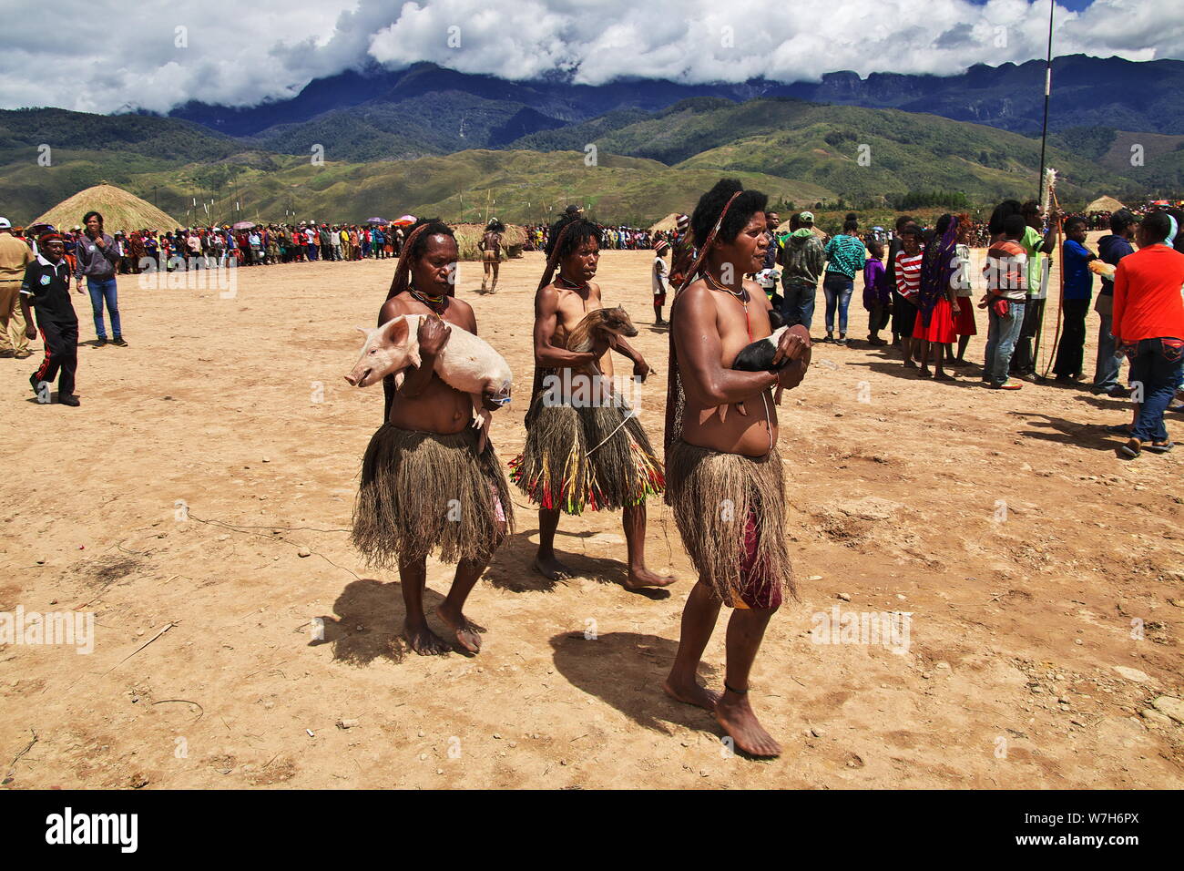 Wamena/Papua, Indonesia - 08 Aug 2016. National festival of local ...
