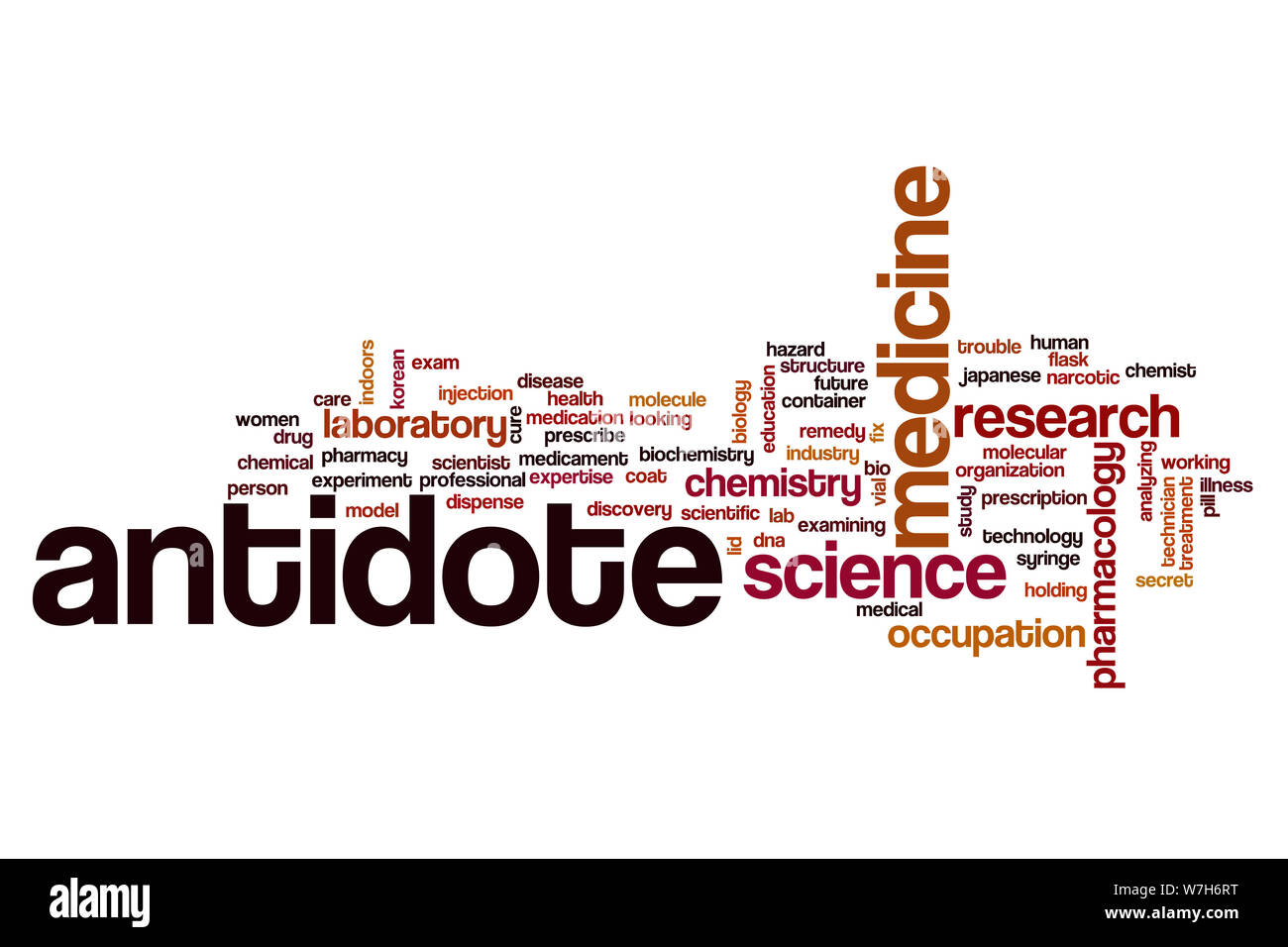 Antidote word cloud concept Stock Photo - Alamy