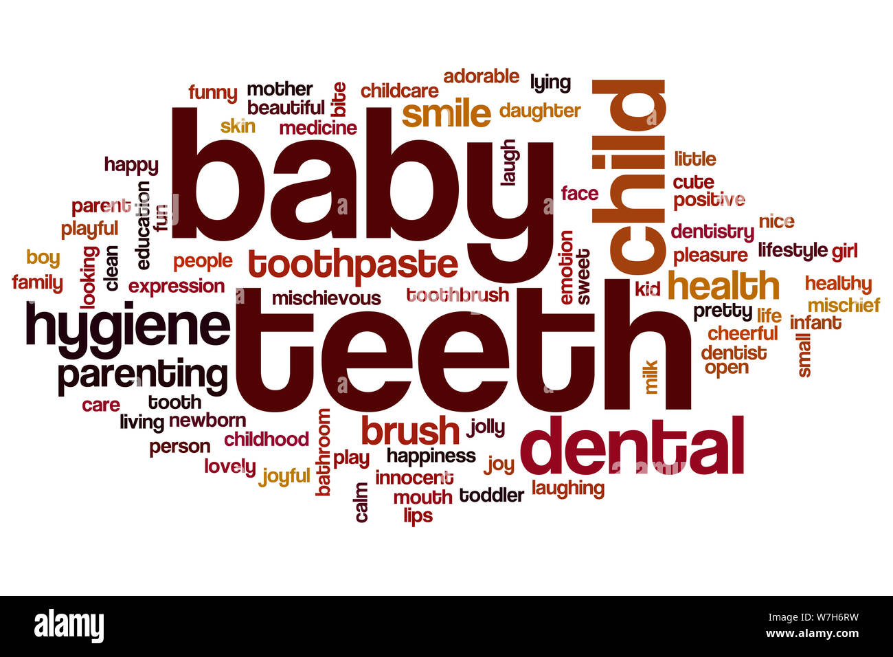 Baby teeth word cloud concept Stock Photo - Alamy