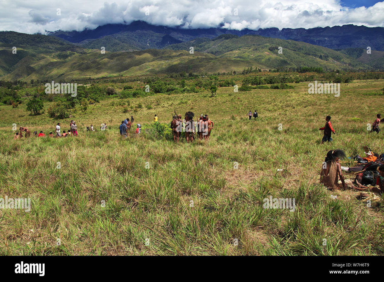 Wamena/Papua, Indonesia - 08 Aug 2016. National festival of local ...