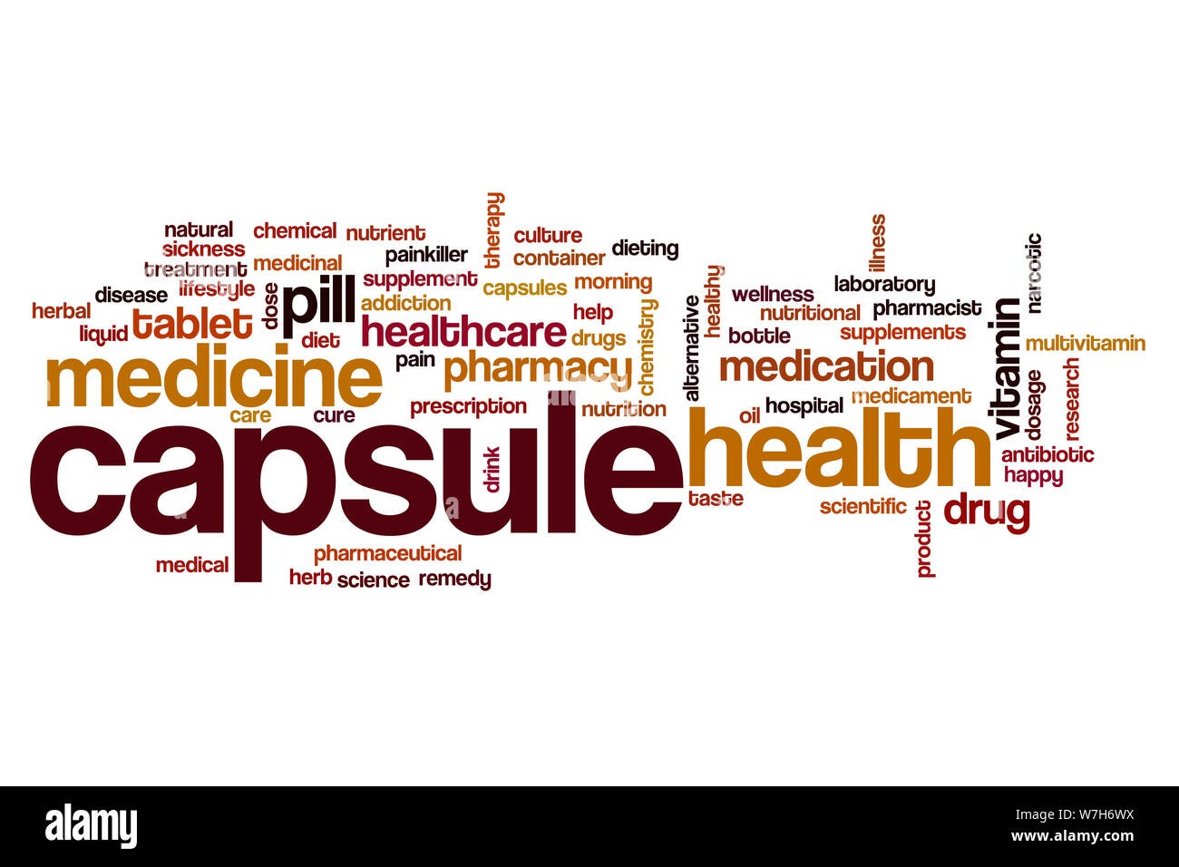 Capsule word cloud concept Stock Photo - Alamy