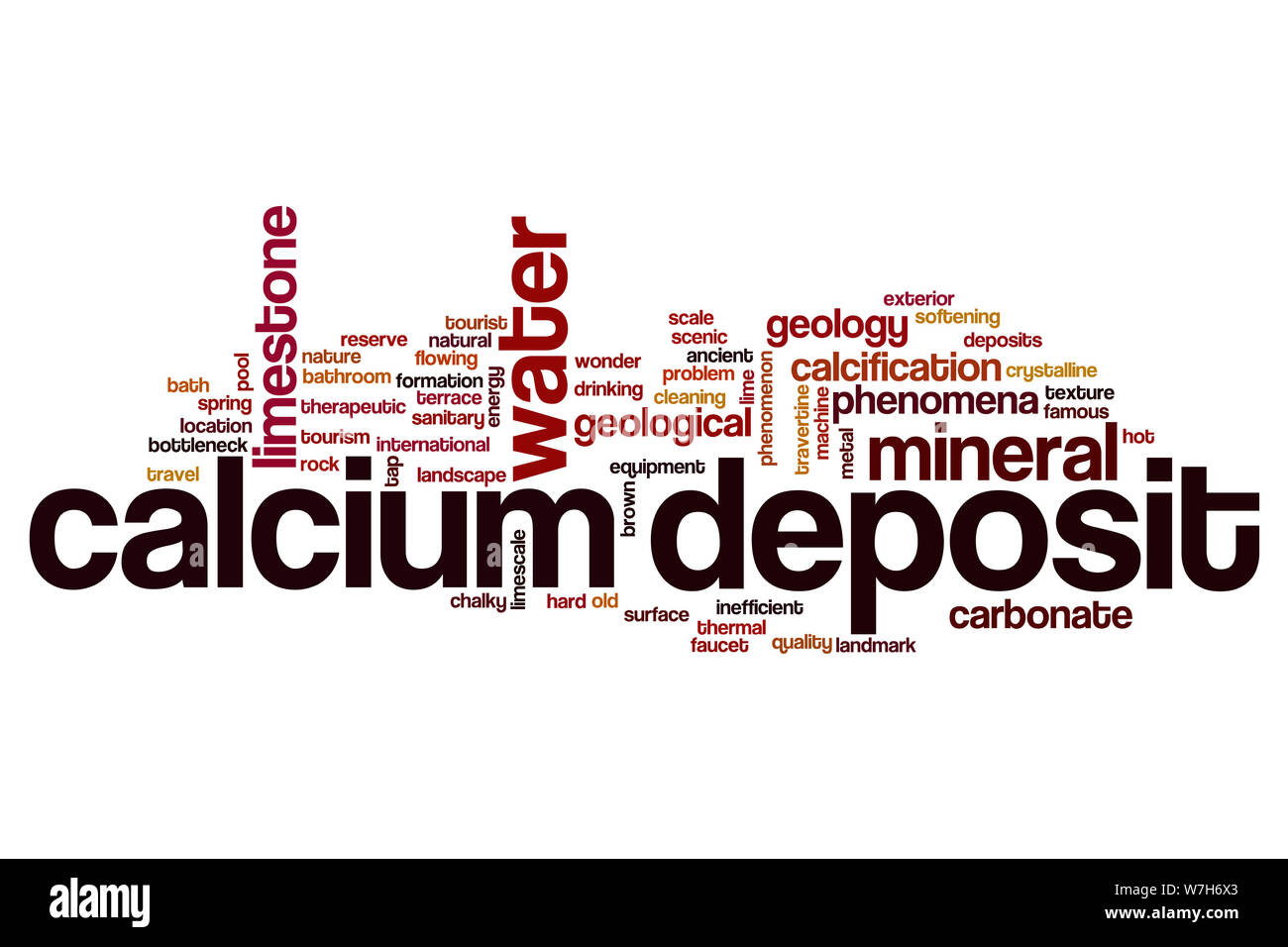 Calcium deposit word cloud concept Stock Photo - Alamy