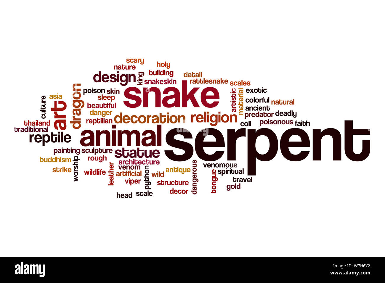 Serpent word cloud concept Stock Photo - Alamy