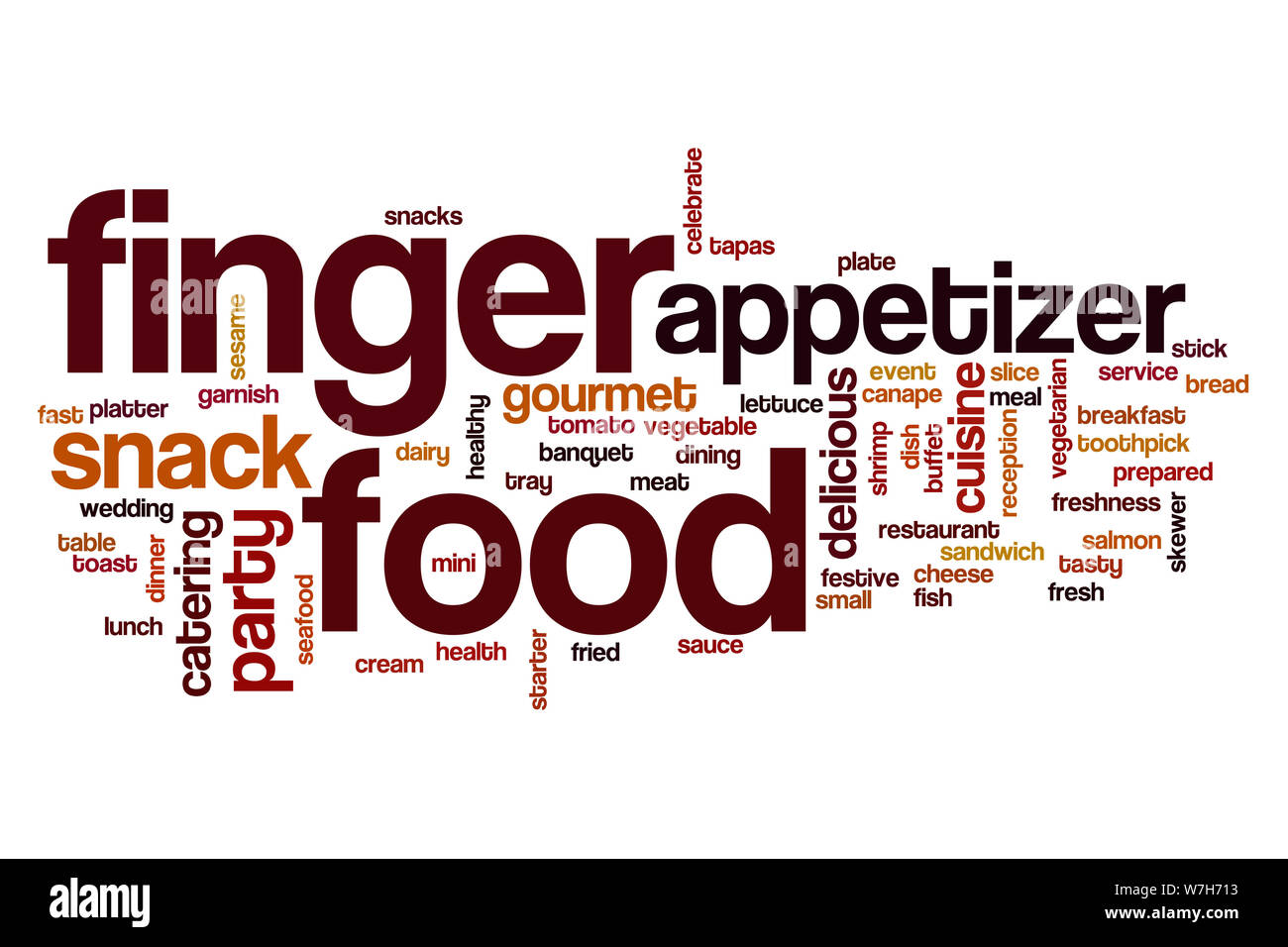 Finger food word cloud concept Stock Photo - Alamy