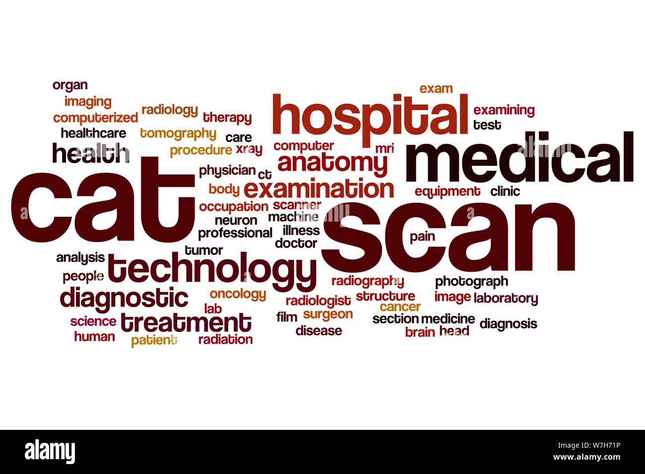 CAT scan word cloud concept Stock Photo - Alamy