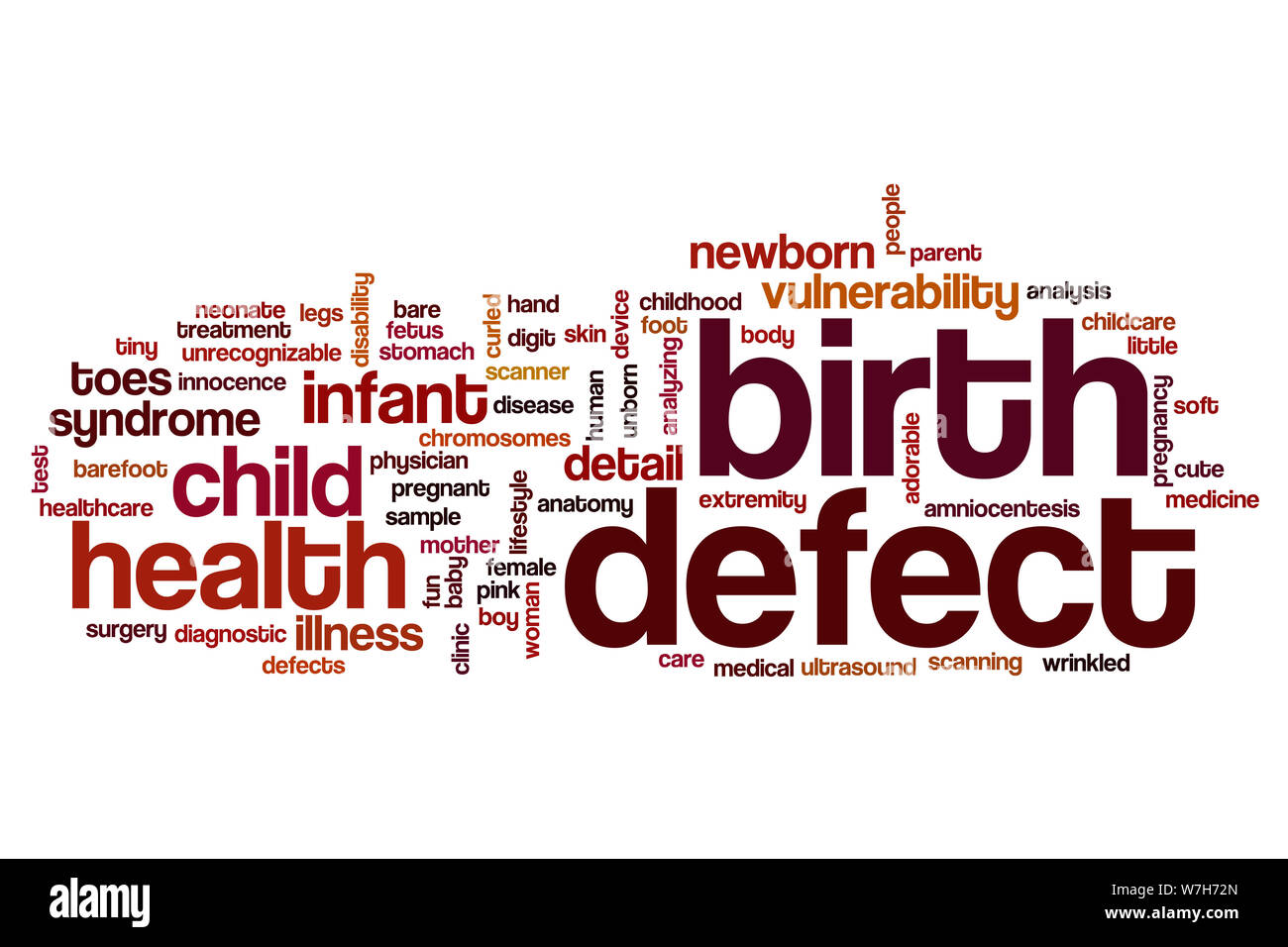 Birth defect word cloud concept Stock Photo - Alamy
