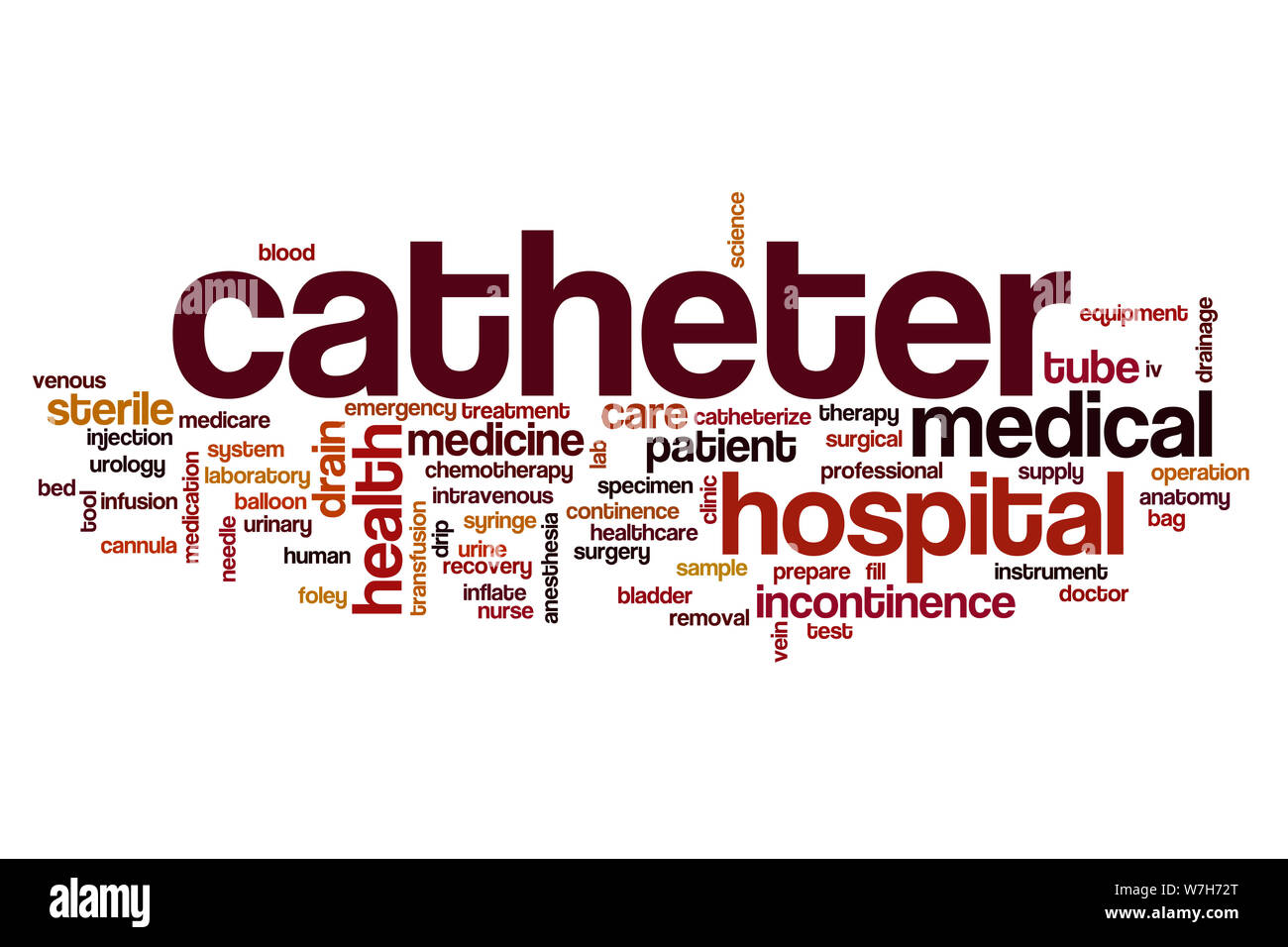 Catheter word cloud concept Stock Photo - Alamy