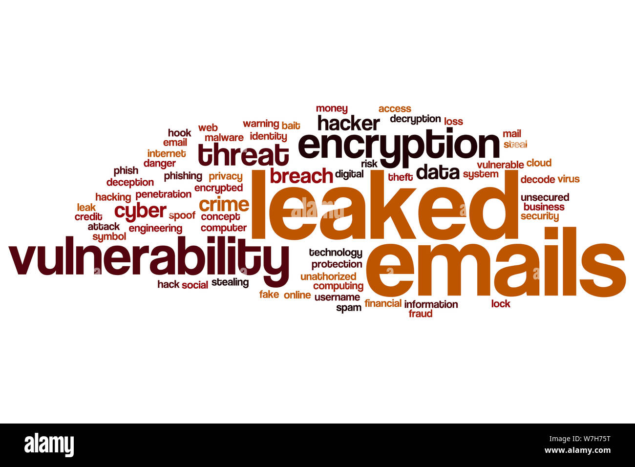 Leaked emails word cloud concept Stock Photo - Alamy