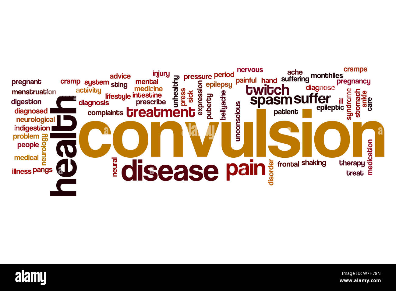 Convulsion word cloud concept Stock Photo - Alamy