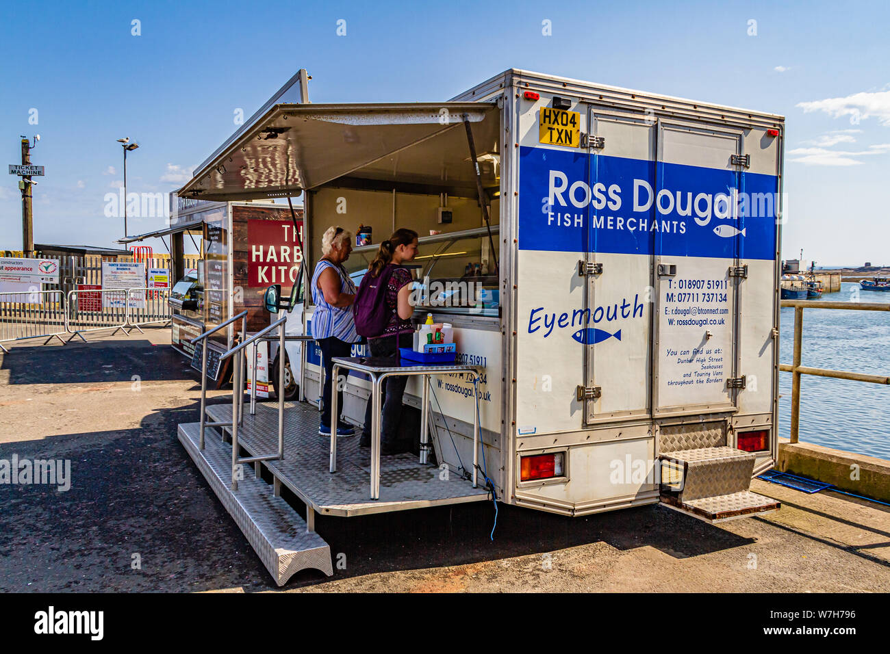 Food stall selling fresh fish from Eyemouth-based Ross Dougal Fish ...