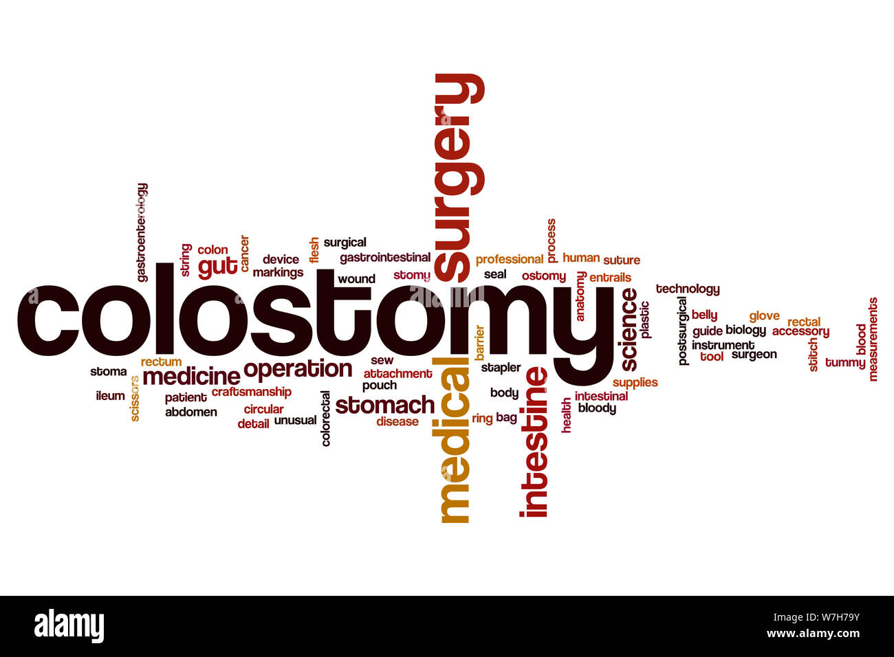 Colostomy word cloud concept Stock Photo - Alamy