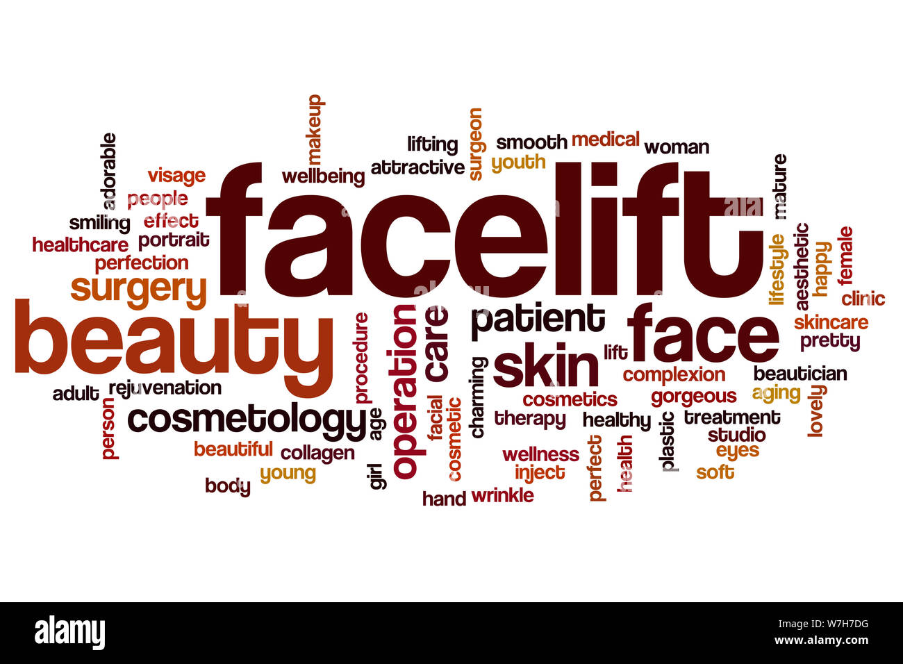 Facelift word cloud concept Stock Photo - Alamy