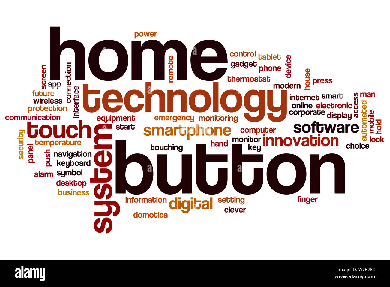 Home button word cloud concept Stock Photo - Alamy