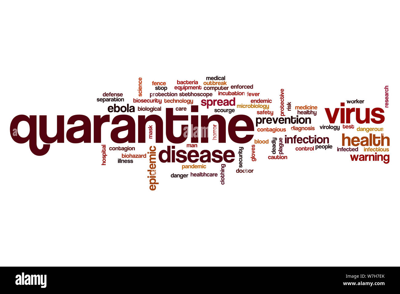 Quarantine word cloud concept Stock Photo - Alamy