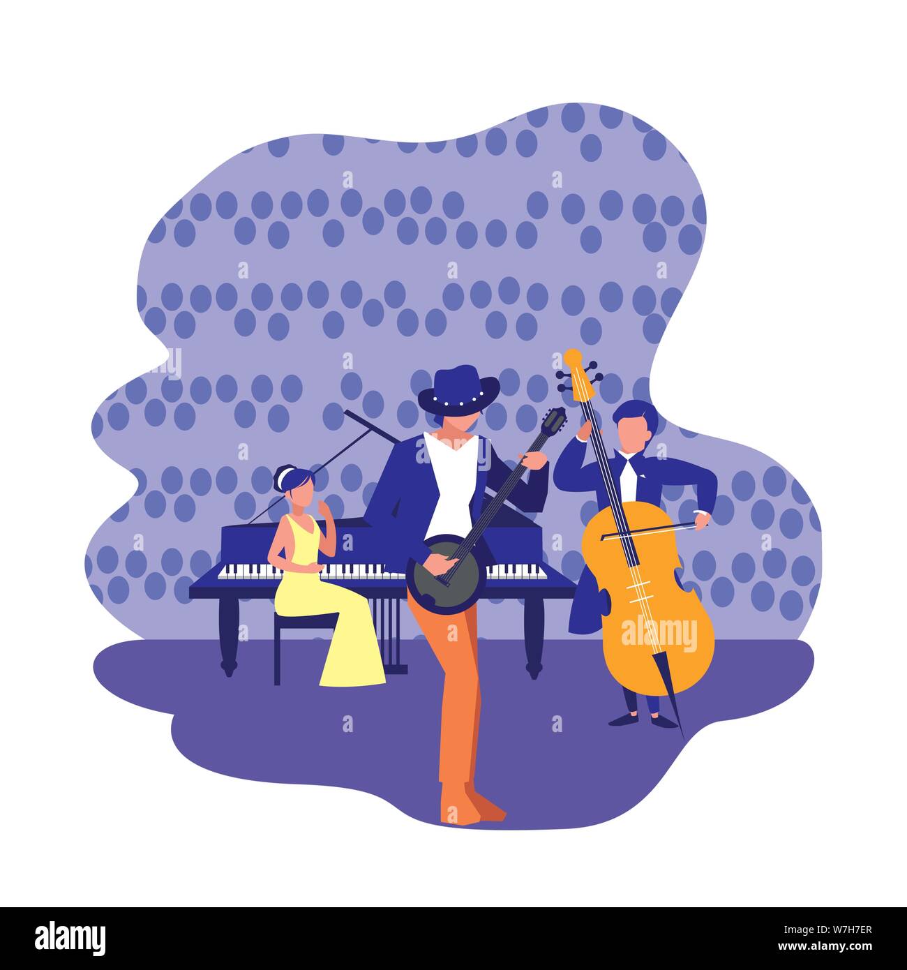 band people musicians concert event design vector illustration Stock ...