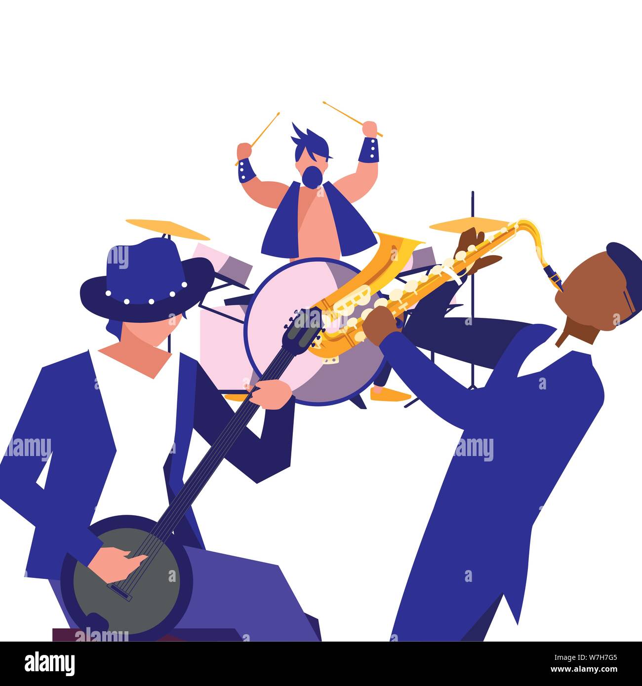 band people musicians concert event design vector illustration Stock ...