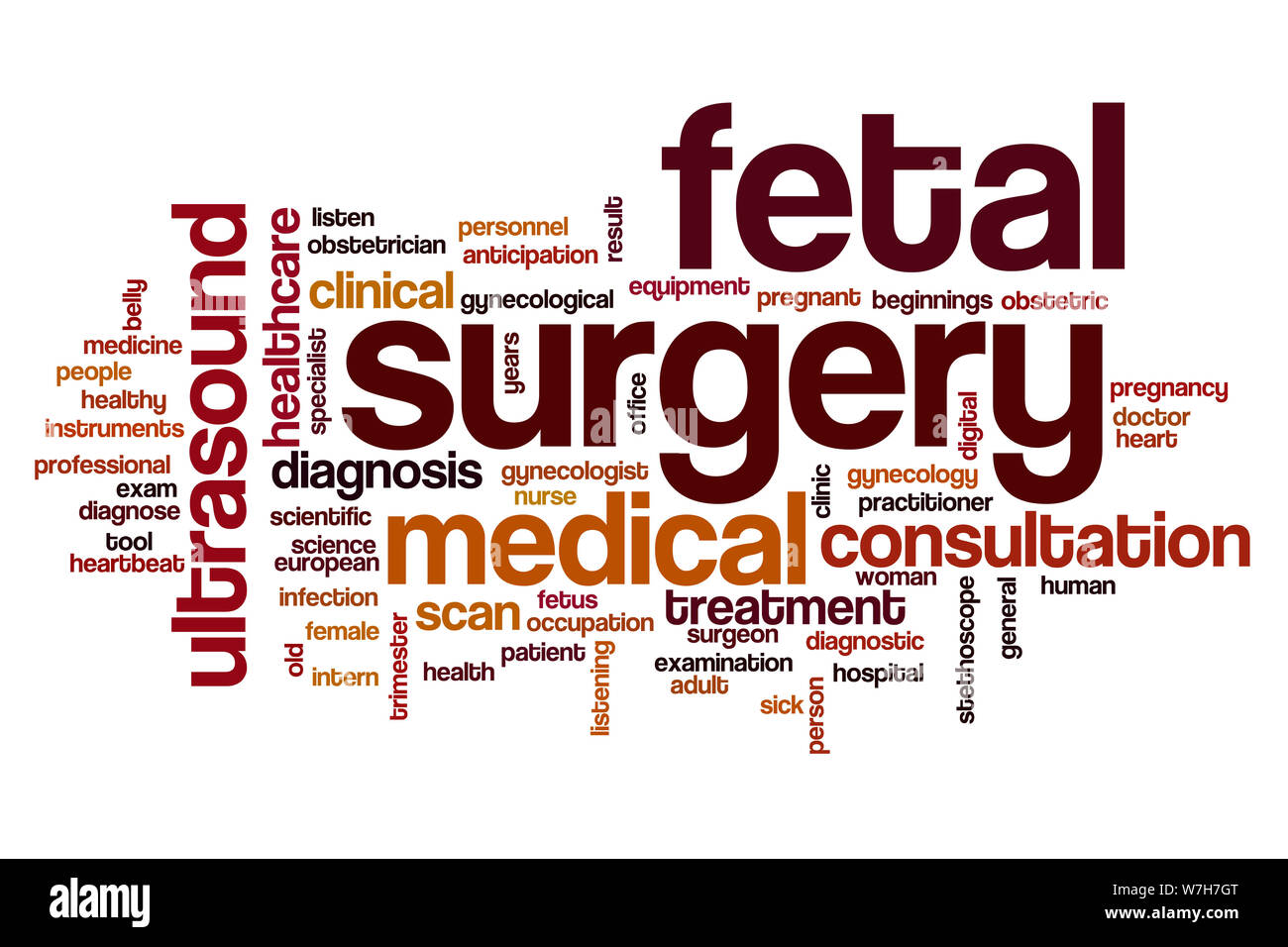 Fetal surgery word cloud concept Stock Photo - Alamy