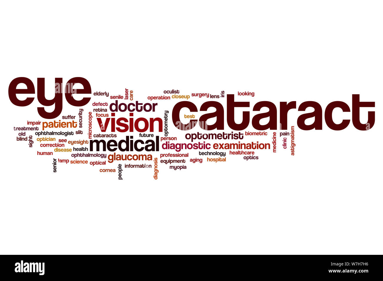 Eye cataract word cloud concept Stock Photo - Alamy