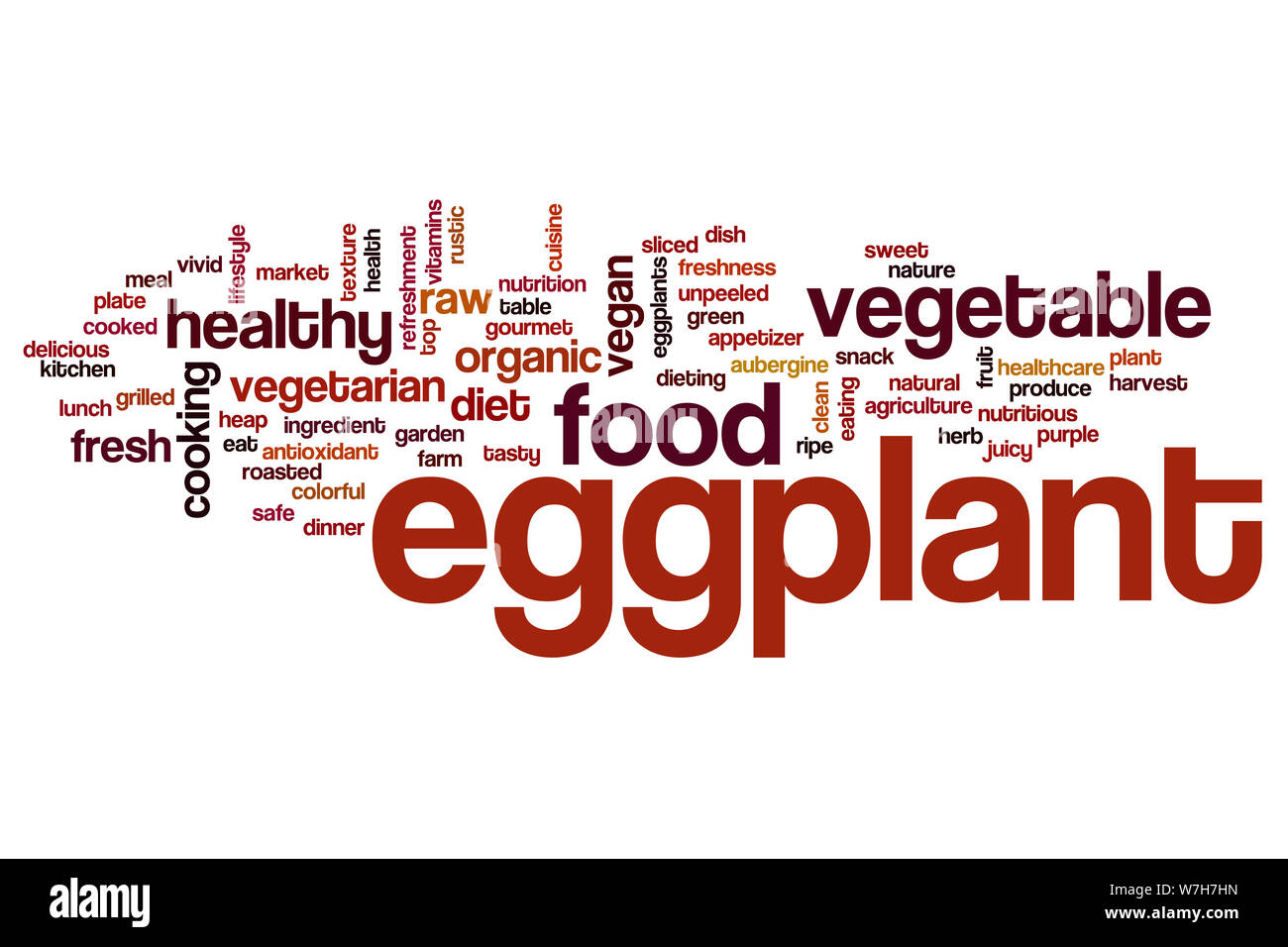 Eggplant word cloud concept Stock Photo - Alamy