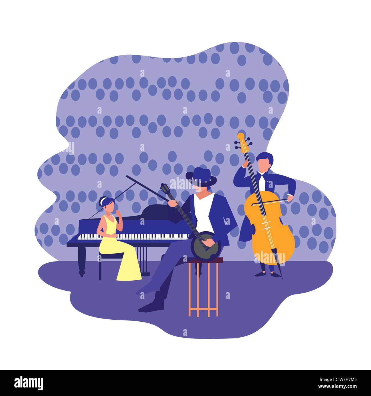 band people musicians concert event design vector illustration Stock ...