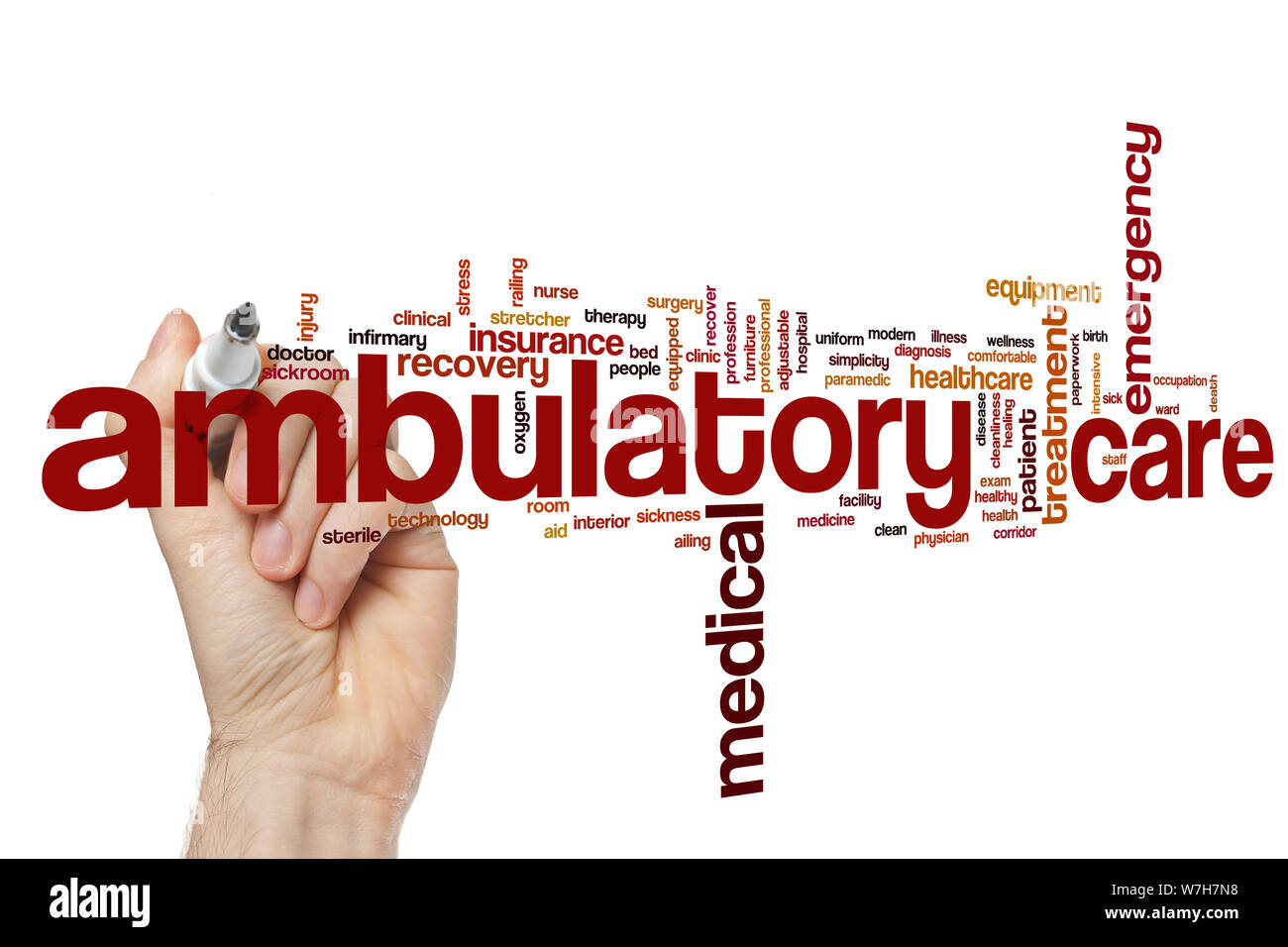 Ambulatory care word cloud concept Stock Photo - Alamy