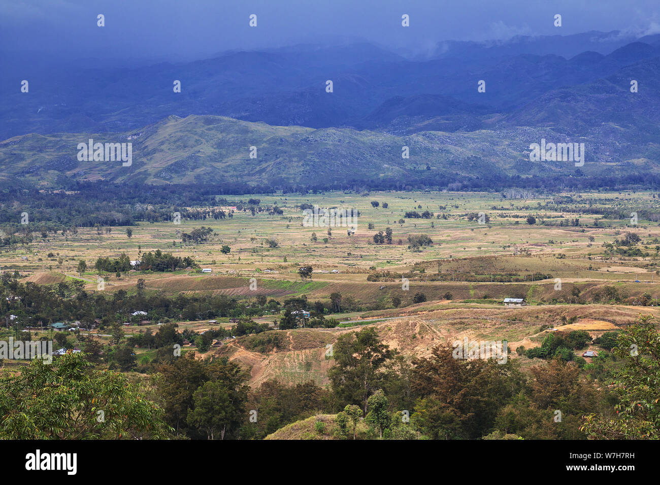 The tracking in valley of Wamena, Papua Stock Photo - Alamy