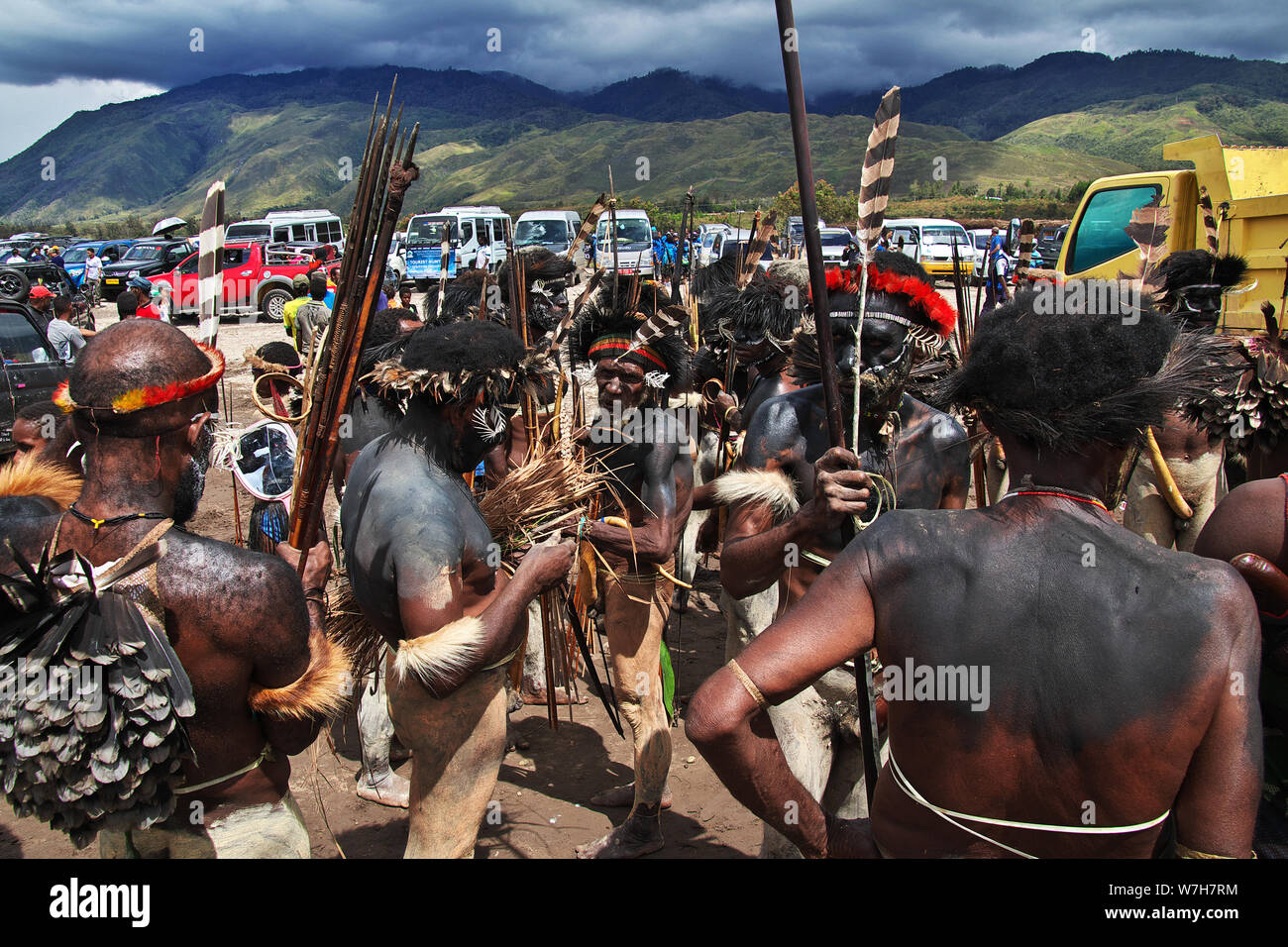 Wamena/Papua, Indonesia - 09 Aug 2016. National festival of local ...