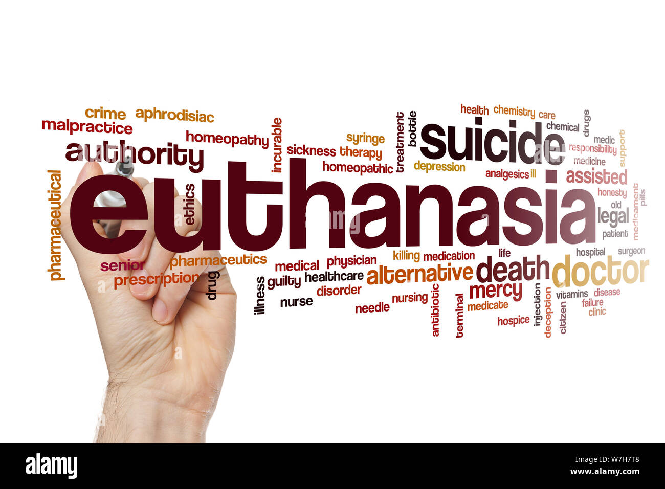 Euthanasia word cloud Stock Photo - Alamy