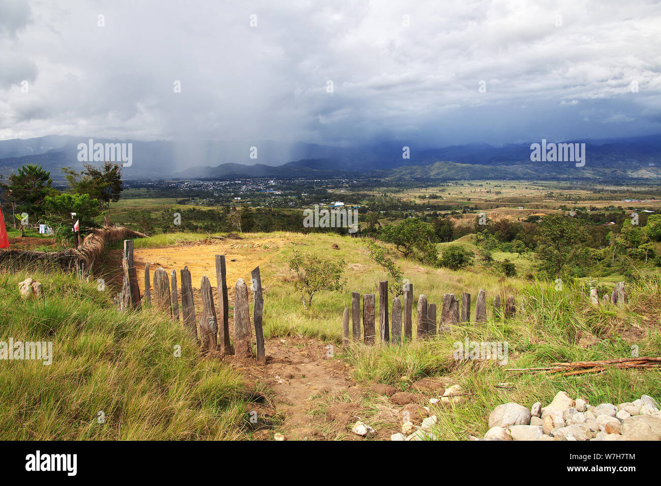 The tracking in valley of Wamena, Papua Stock Photo - Alamy