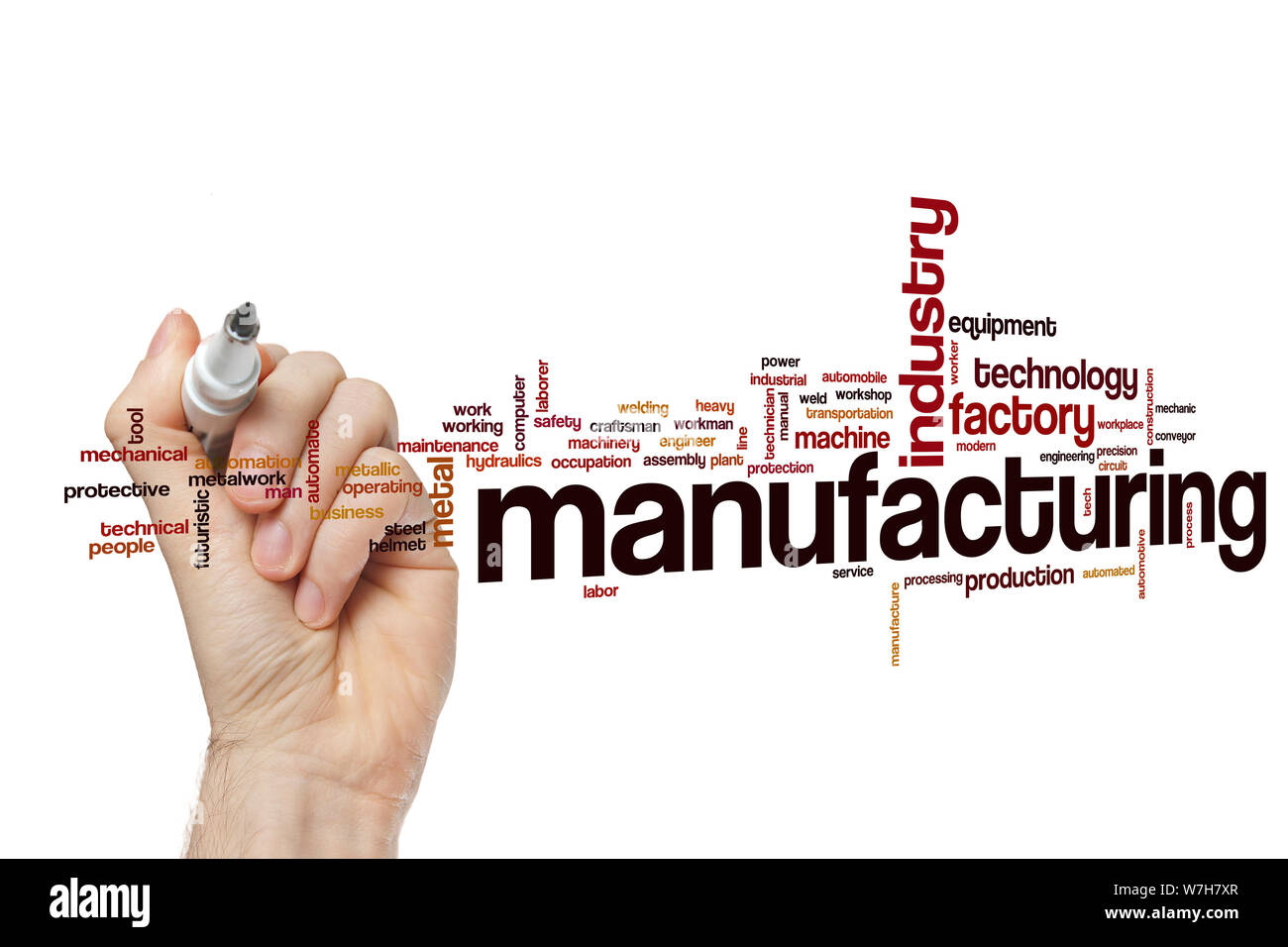Manufacturing word cloud concept Stock Photo - Alamy