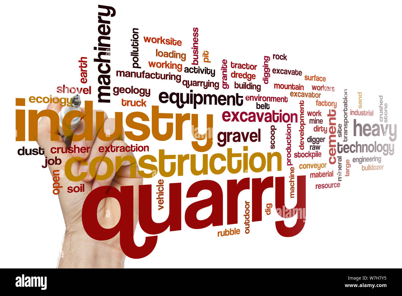 Quarry word cloud concept Stock Photo - Alamy