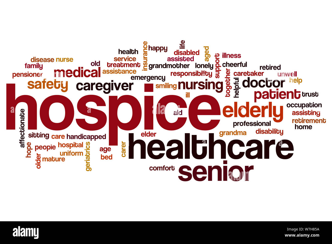 Hospice word cloud concept Stock Photo - Alamy