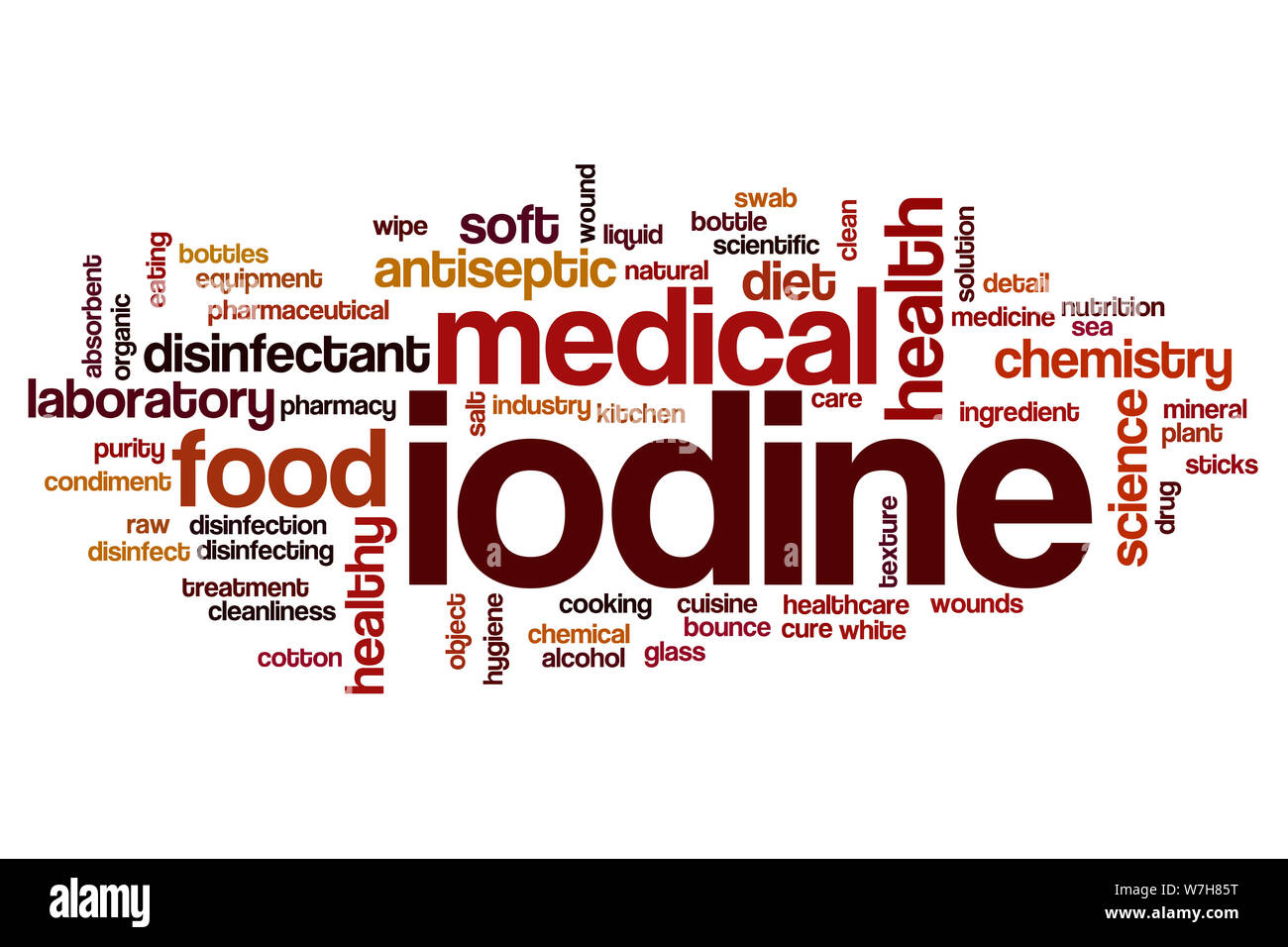 Iodine word cloud concept Stock Photo - Alamy