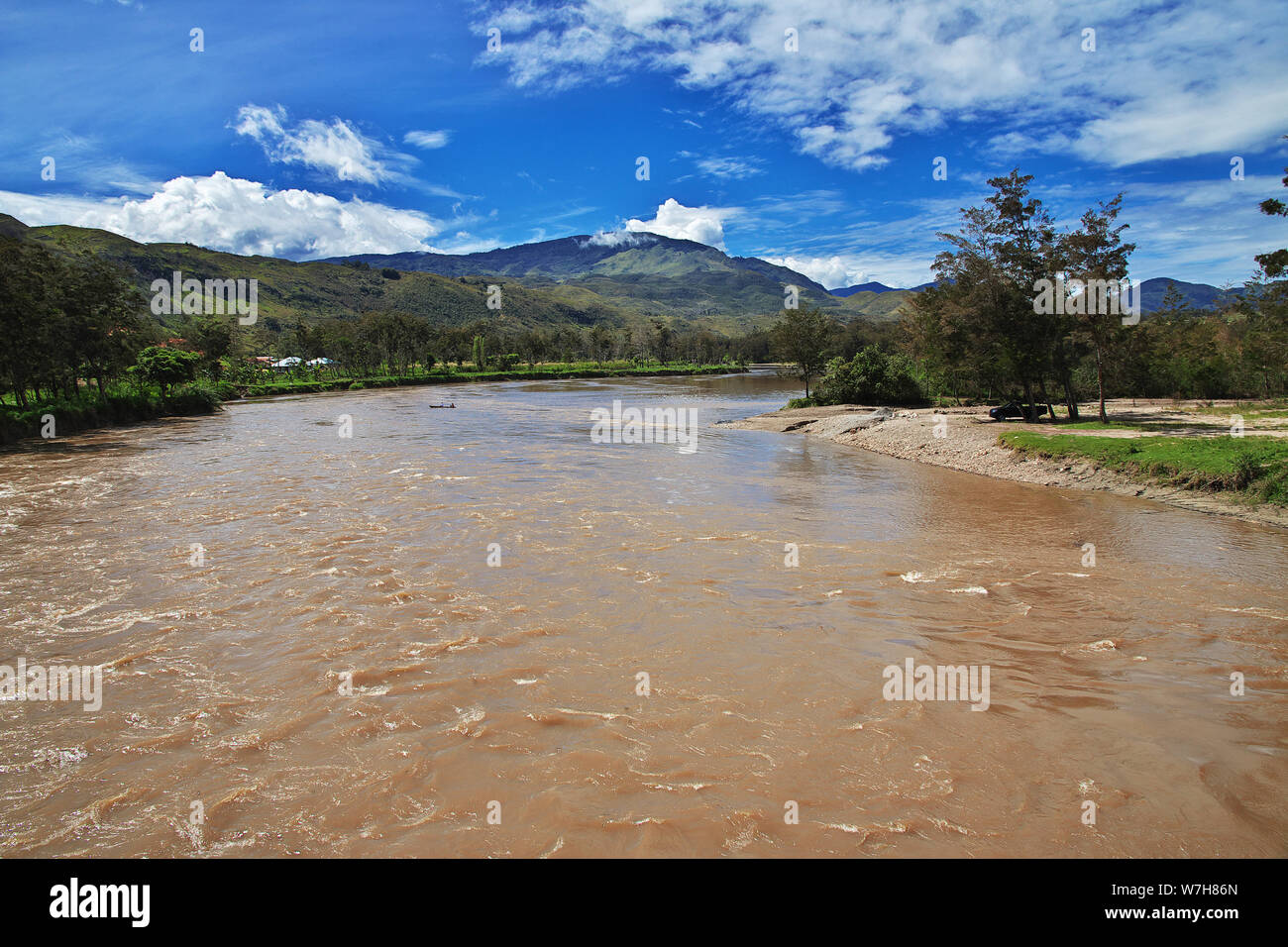 The river in valley of Wamena, Papua Stock Photo - Alamy