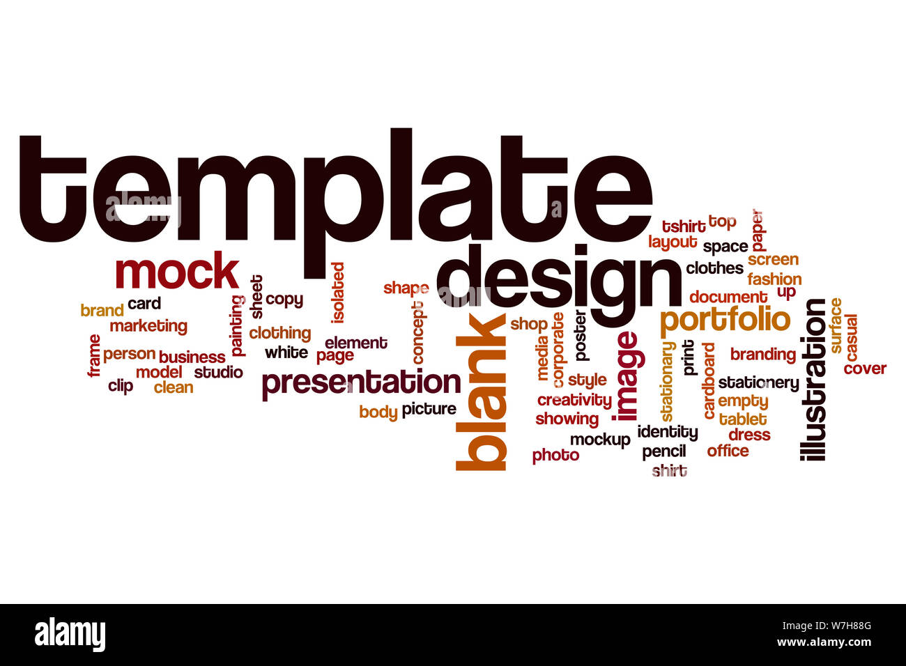 Template word cloud concept Stock Photo - Alamy
