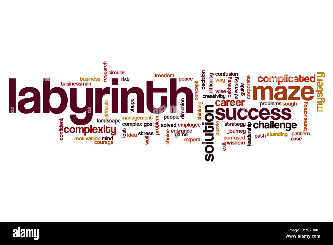 Labyrinth word cloud concept Stock Photo - Alamy