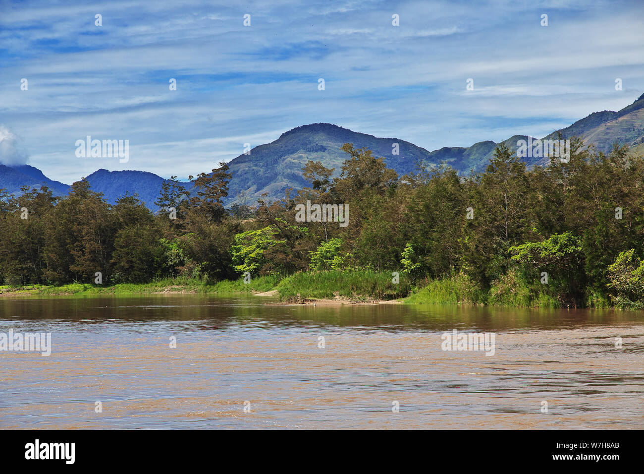 The river in valley of Wamena, Papua Stock Photo - Alamy