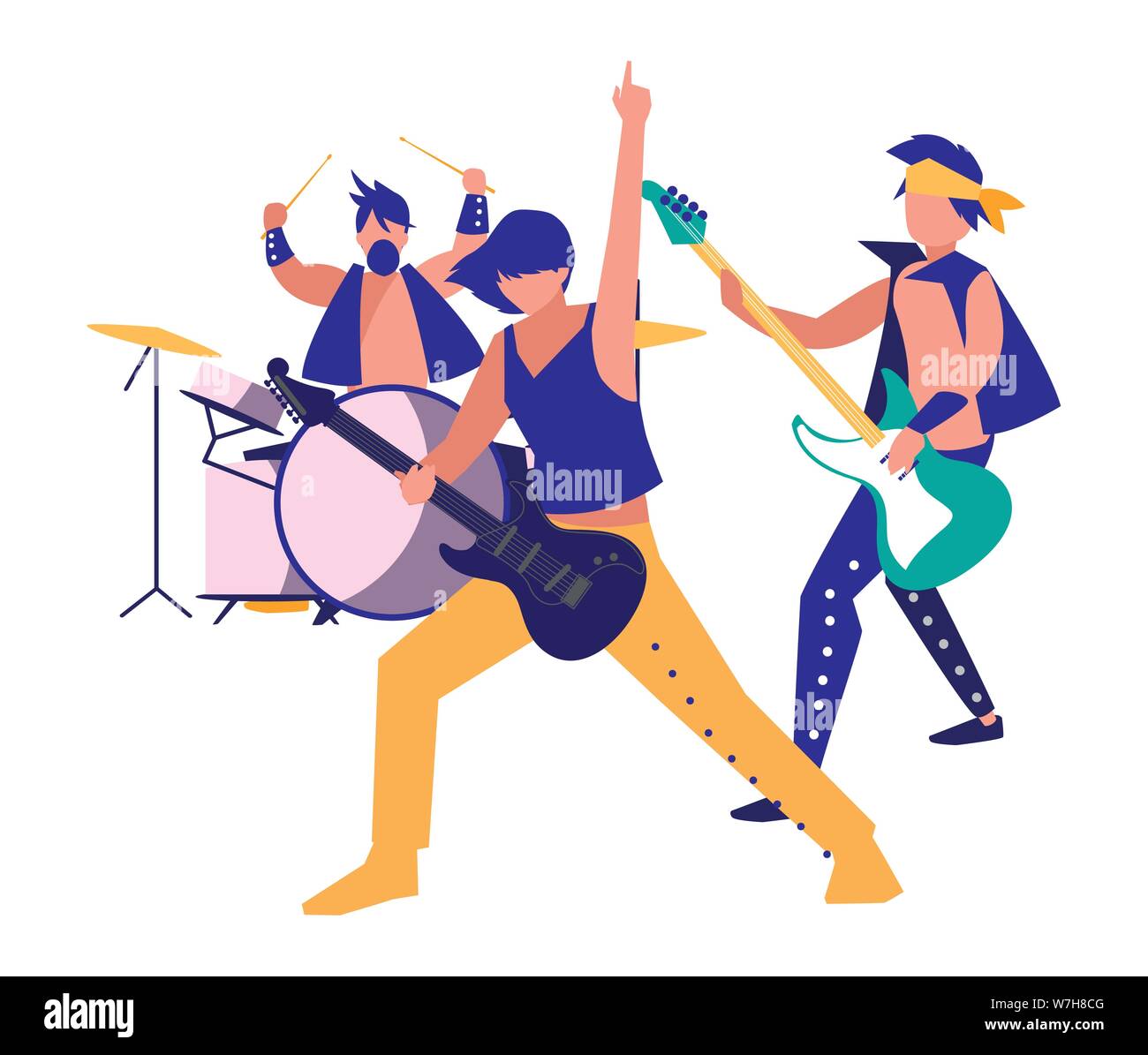 band people musicians concert event design vector illustration Stock ...