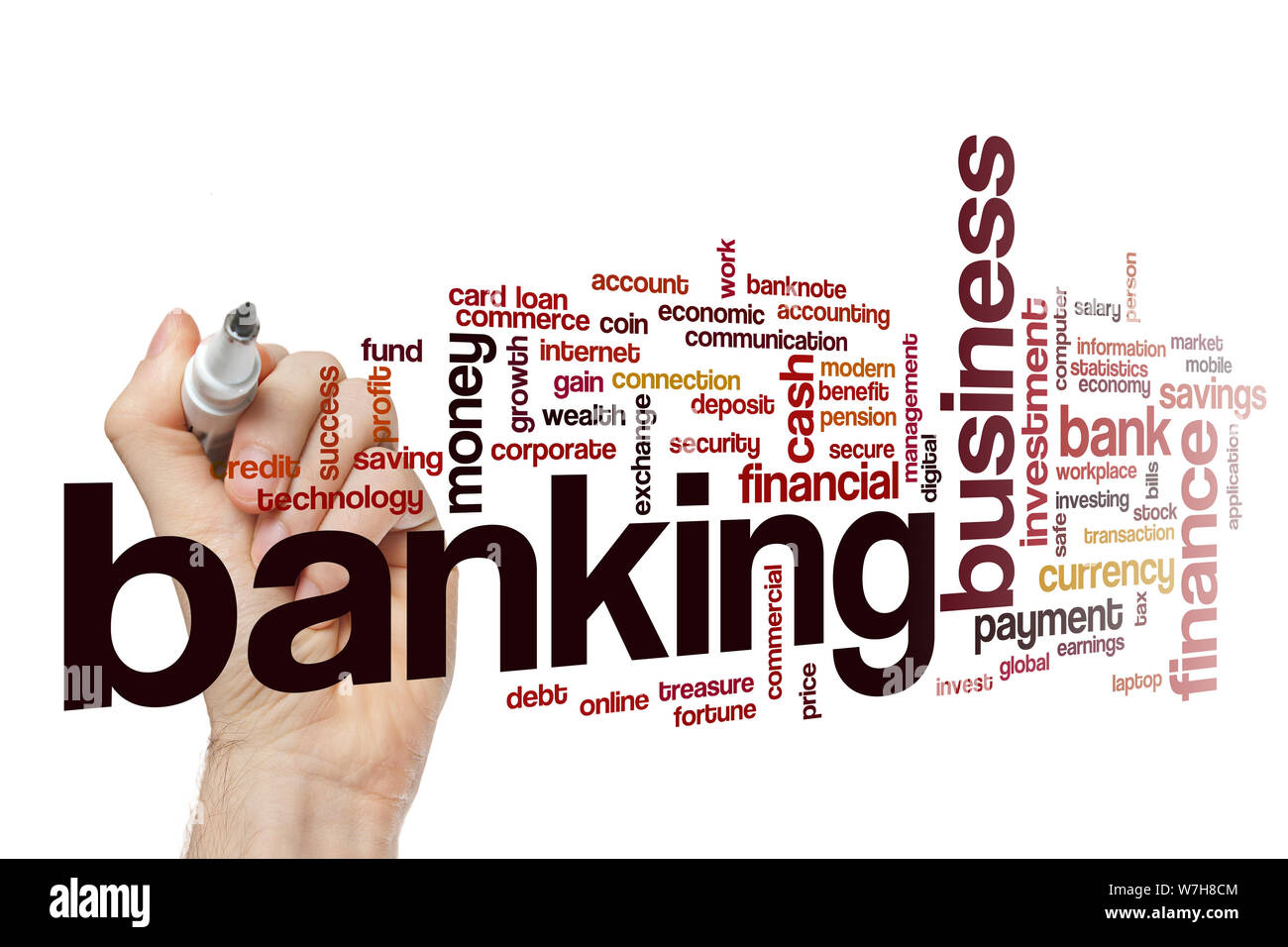 Banking word cloud concept Stock Photo - Alamy