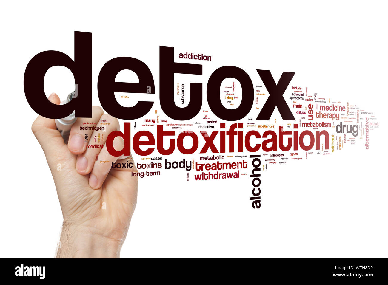 Detox word cloud Stock Photo - Alamy
