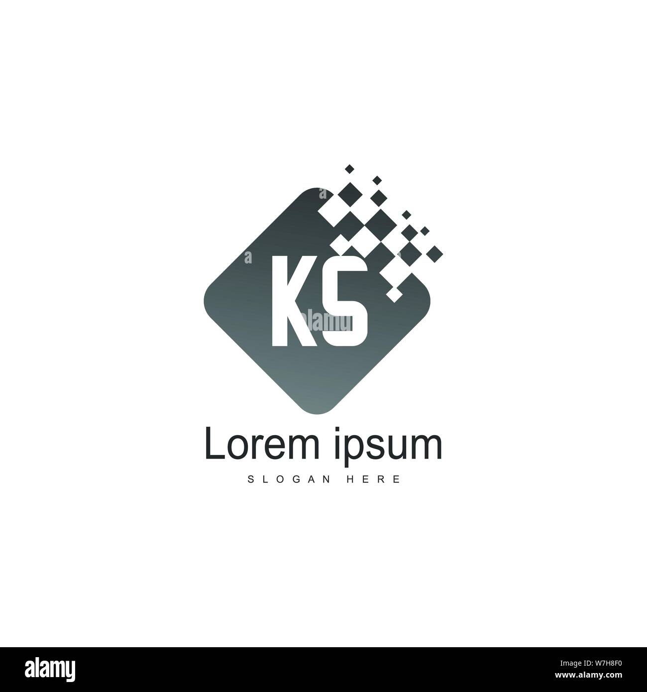 Initial KS logo template with modern frame. Minimalist KS letter logo ...