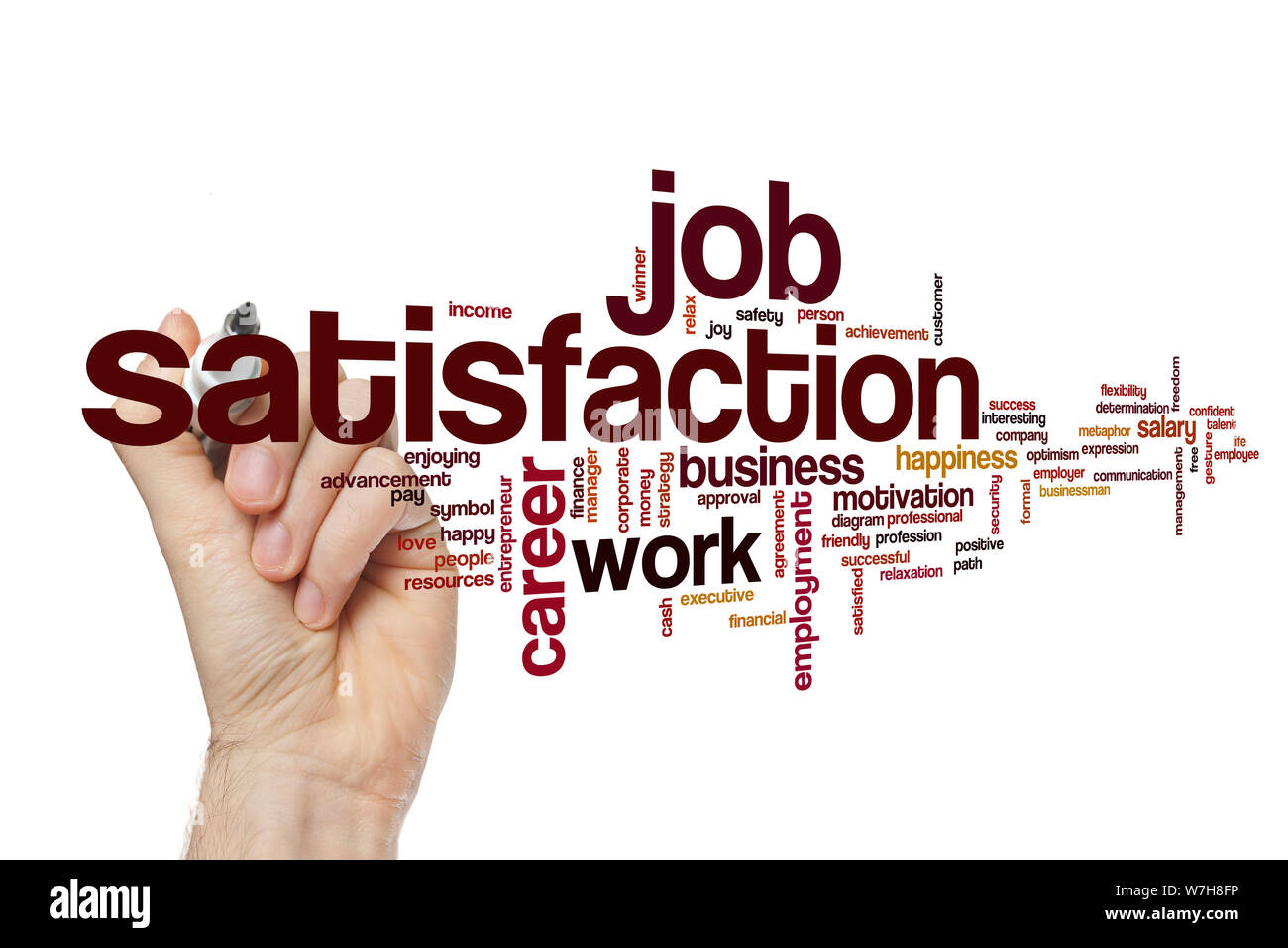 Job satisfaction word cloud Stock Photo - Alamy