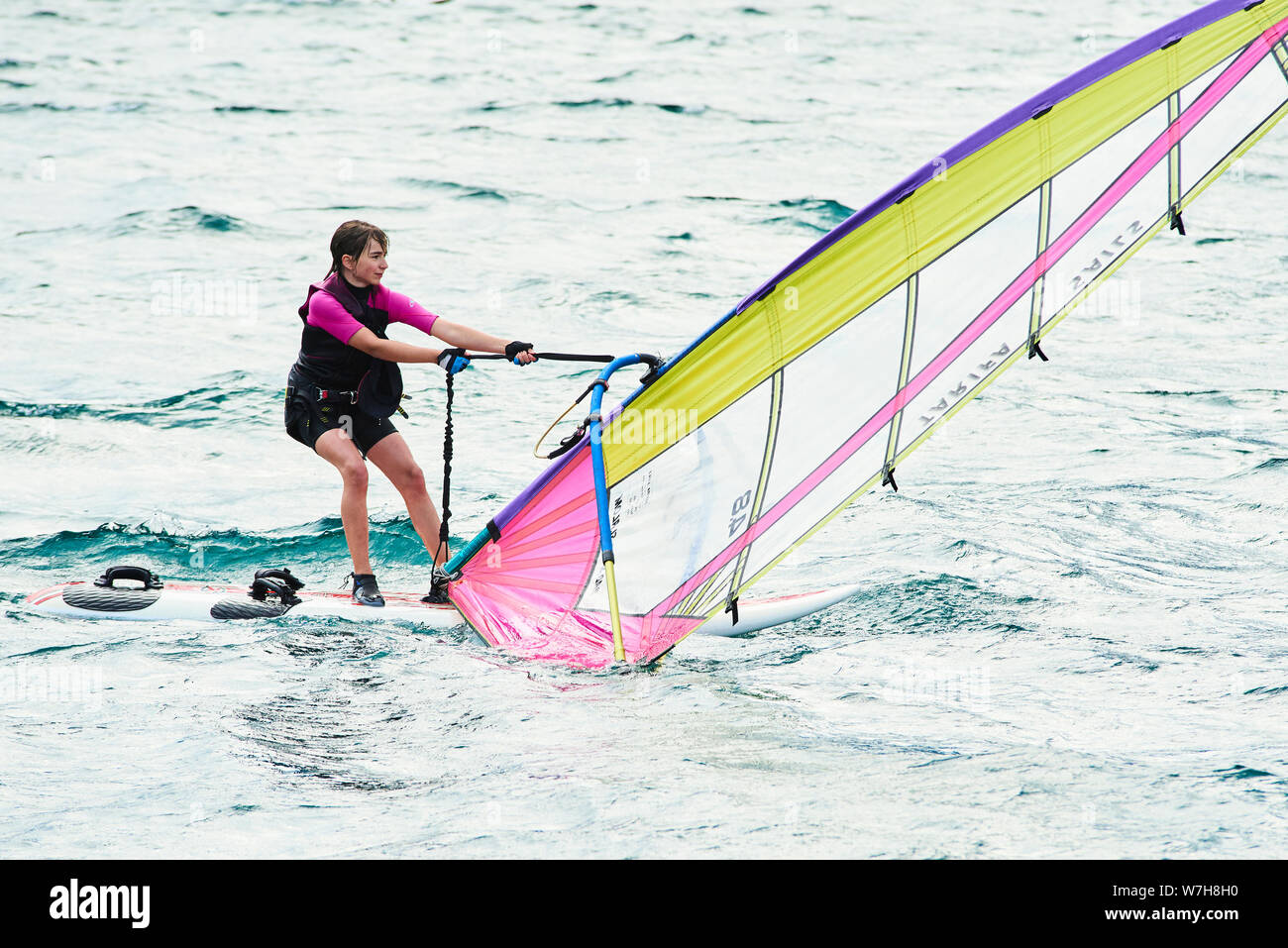 Torbole - Nago, Lago di Garda (Lago Benaco), Italy Windsurfing on Lake ...